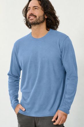 Hempage Hempage Herren vegan Langarmshirt Basic Rainysky Blau