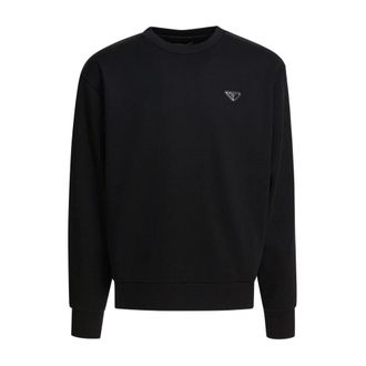 Prada Technischer Baumwoll-Sweatshirt - - Sweatshirts & Hoodies - Herren - Schwarzk - XL