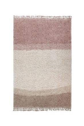 Lorena Canals Woolable -Waschbarer Wollteppich Sounds of Summer Rosa, Beige, Champagne Flor: 100% Wolle. Basis: Recycelte Baumwolle 200x140cm