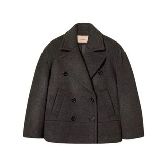 Twinset Caban Coat - Femme - Manteaux - Gris - Taille: 40 FR