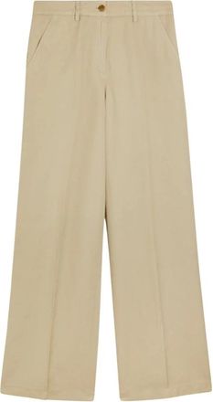 Aspesi Femme, Pantalons, Beige, Taille: 40 FR Pantalon Taille Haute en Coton et Lin