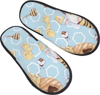 Generic Pantoufles Moelleuses Une Adorable Abeille Gnome R&eacute;colte Du Miel Chaussons Respirantes L&eacute;g&egrave;res Chaussures Pour Femme Unisex Int&eacute;rieur L