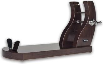 Arcos Zubehör - Schinkenhalter - Metallische Eisenhütte 500x280x180 mm - Mahagonifarbenes bambuslackiertes Holz Farbe Braun