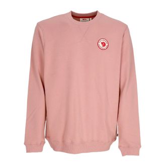 Fj&auml;llr&auml;ven 1960 Logo Crewneck Sweatshirt Dusty Rose - - Sweatshirts & Hoodies - Herren - Rosa - XS