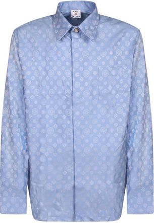 Casablanca Homme, Chemises, Bleu, Taille: M Monogram Shirt