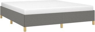 vidaXL Bettgestell ohne Matratze Dunkelgrau 180x200 cm Stoff Vidaxl