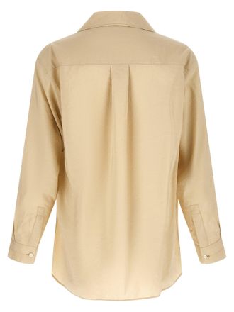 Christophe Lemaire Mens Beige Silk Blouse