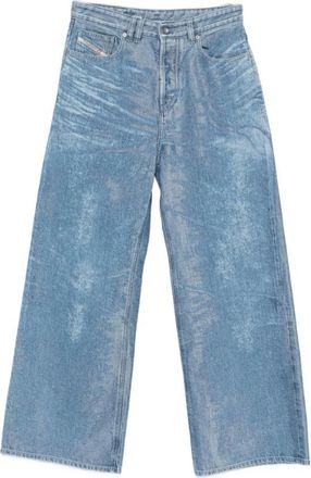 Diesel Femme, Jeans, Bleu, Taille: W25 Jeans Amples en Denim D&eacute;lav&eacute; Effet Vieilli