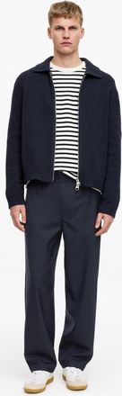 Arket Lockere Hose Aus Wollmischung -Blau