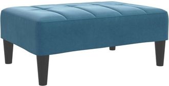 vidaXL Repose-pied bleu 77x55x31 cm velours vidaXL