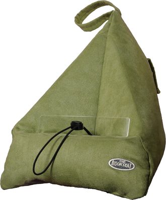 The Book Seat Book Seat 9346017000055 Lesesack/Buchstütze/Buchkissen/Tablet PC halter/Reisekissen mit Tasche, olive
