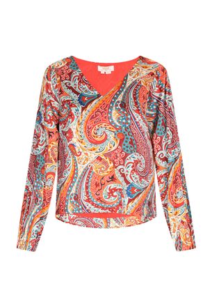 Usha Bluse Damen Orange Mehrfarbig