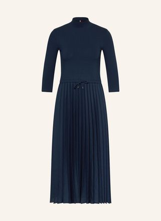 Tommy Hilfiger Kleid Im Materialmix Mit 3/4-Arm blau
