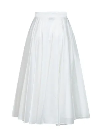 Blanca Vita Womens Midi Skirt Geliux White Lyocell