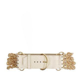Chlo&eacute; Femme, Accessoires, Blanc, Taille: S Camera Chain Belt