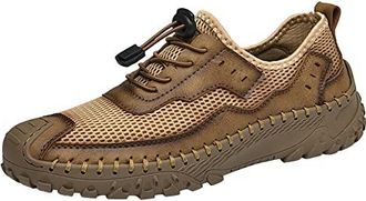Generic Chaussures de randonn&eacute;e pour homme - Large - En maille respirante - Semelles antid&eacute;rapantes - R&eacute;sistantes - Chaussures de course basses &agrave; lacets - Bas