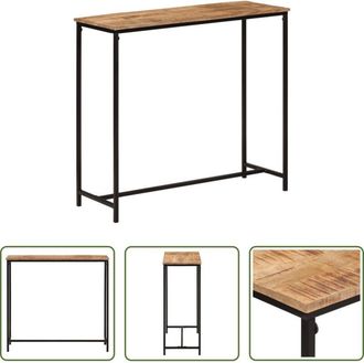 vidaXL Massivholz Mango - Konsolentisch 80x30x74 cm Massivholz Mango und Eisen