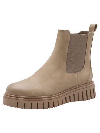 Marco Tozzi Damen Chelsea Boots zum Schlupfen Plateau, Braun (Taupe), 40 EU