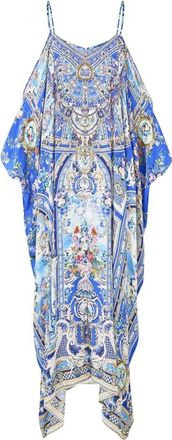 Camilla Femme, Robes, Bleu, Taille: ONE Size Drop Shoulder Strap Kaftan Ottoman Opulance