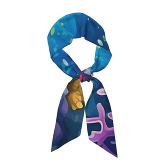 Generic &Eacute;charpe corail de mer pour femme - &Eacute;charpe tour de cou pour sacs &agrave; main sous-marins en satin de soie pour le sport, le yoga, le visage