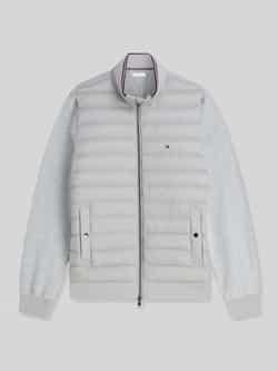 Tommy Hilfiger Regular Fit Strickjacke mit Steppeinsatz aus Baumwoll-Mix