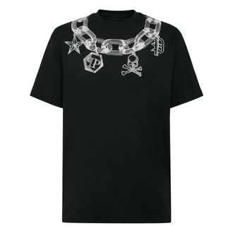 Philipp Plein T-Shirt Rundhals - - Tops - Herren - Schwarzk - 3XL