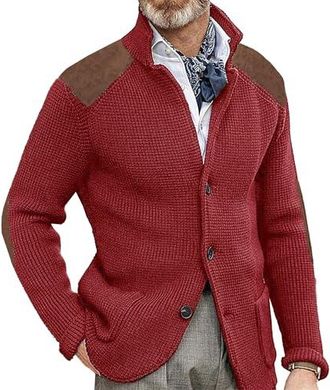 Generic Cardigan l&eacute;ger en tricot &agrave; manches longues boutonn&eacute; pour homme pour le printemps et lautomne, C4., XXL