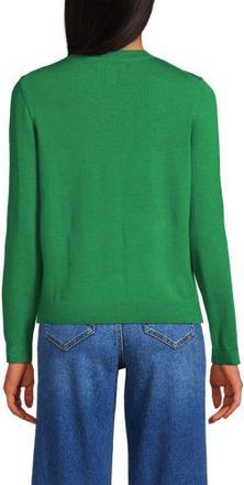 Lands End Merino-Pullover, Damen, Gr&ouml;&szlig;e:36-38 regular, Gr&uuml;n, Wolle, by Lands End