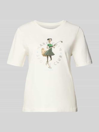 Marc Cain Regular Fit T-Shirt mit Ziersteinbesatz