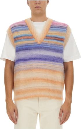 Missoni Homme, Pulls, Multicolore, Taille: XL Gilet Tricot&eacute; Sans Manches de Luxe