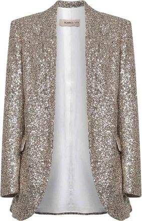 Blanca Vita Femme, Vestes, Jaune, Taille: 40 FR Sequins Gropsy Jacket