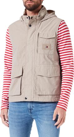 Tommy Hilfiger Herren Weste Sail Vest &Auml;rmellos, Beige (Stone), L