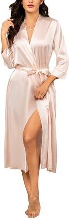 Ekouaer Peignoir De Bain Femme Personnalisé Robes En Soie Pour Femmes Longues Peignoir Demoiselles Dhonneur Fête De Mariage Robes En Satin Vêtements De Nuit A