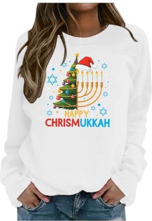 Generic 2026 Printemps L&eacute;ger Col Ras du Cou Sweat-shirt &agrave; Manches Longues D&eacute;contract&eacute; Pull Haut Doux Thermique Loungewear pour Automne Hiver Saison Confortabl