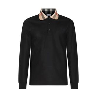 Burberry Schwarzes Baumwoll-Poloshirt - - Tops - Herren - Schwarzk - S