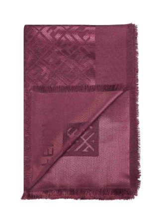Fendi Womens Shawl Silk And Wool Burgundy Scarf Scarfs
