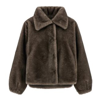 Lou Andr&eacute;a Nerzimitat Jacke - - Jackets - Damen - Braun - M