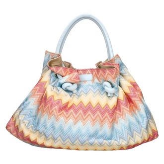 Missoni Zigzag Stoff- und Ledertasche - - Bags - Damen - Mehrfarbig - ONE SIZE