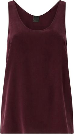 Pinko Pinko, Femme, Tops, Brun, Taille: 42 FR Hauts sans manches
