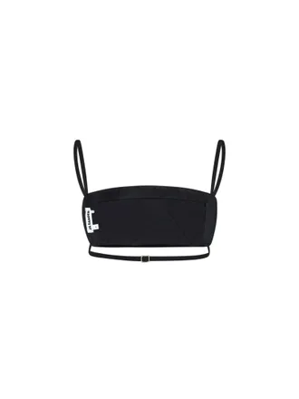 Jil Sander Womens Bralette Top Wool And Silk Faille Black Tops