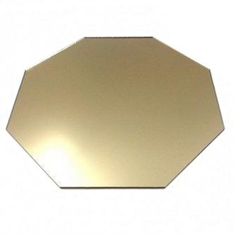 Super Cool Creations Untersetzer aus Acryl, achteckig, bronzefarben, spiegelnd, 4 St&uuml;ck