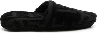 Versace Homme, Chaussures, Noir, Taille: S Allover Towel Slippers