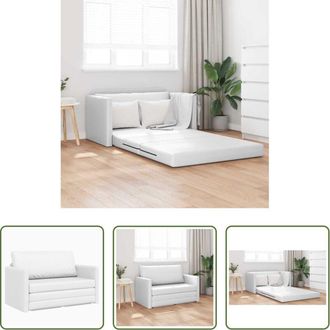 vidaXL vidaXL Kunstleder - Schlafsofa 110cm Wei&szlig; Kunstleder