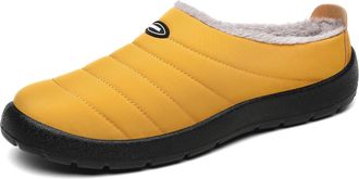 Mishansha Hausschuhe Winter Herren Damen Warme Plüsch Gefüttert Pantoffeln, Gelb 36