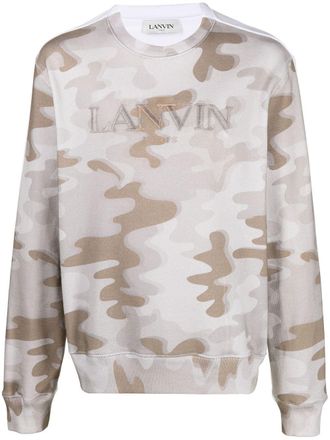 Lanvin Sweatshirt mit Camouflage-Print - Nude