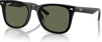 Ray-Ban Rb4420 Sonnenbrillen Schwarz Fassung Grün Glas Polarisiert 65-18