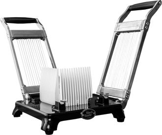 Boska K&auml;sew&uuml;rfelschneider BlockBuster Schwarz - Perfekte K&auml;sew&uuml;rfel in Sekunden | Einstellbare Gr&ouml;&szlig;en | Leicht zu reinigen & langlebig