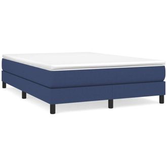 vidaXL vidaXL Bettgestell Blau 140 x 200 cm Stoff
