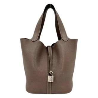 Herm&egrave;s Pre-owned Picotin Lock MM Taurillon Clemence Handtasche - - Pre-owned - Damen - Beige - ONE SIZE