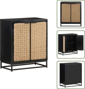 vidaXL Vidaxl - Buffet 60x35x70 cm Bois de manguier massif - Buffet Industriel - Meuble De Rangement - Buffet En Bois - Mobilier Design - Meubles Sal&oacute;n